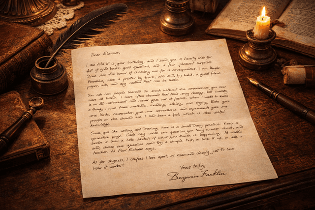 Historical Pen Pals — A Pen Pal From History Who Writes Back